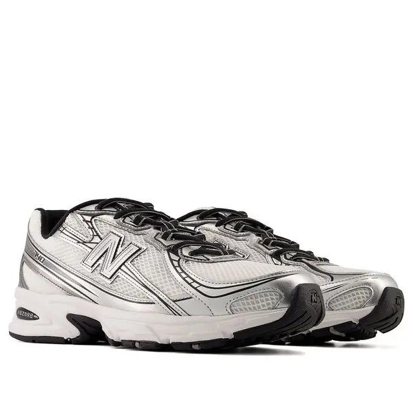 NEW BALANCE 740 Retro Sneakers - Raincloud Silver Metallic/white