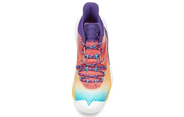 ANTA Mid Top Basketball Sneakers - Purple/white/red