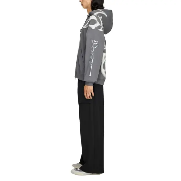 Adidas Chito Graphic French Terry Zipper Hoodie - Grey Five