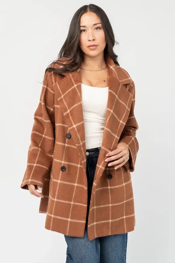 COCOLOVE Plaid Coat