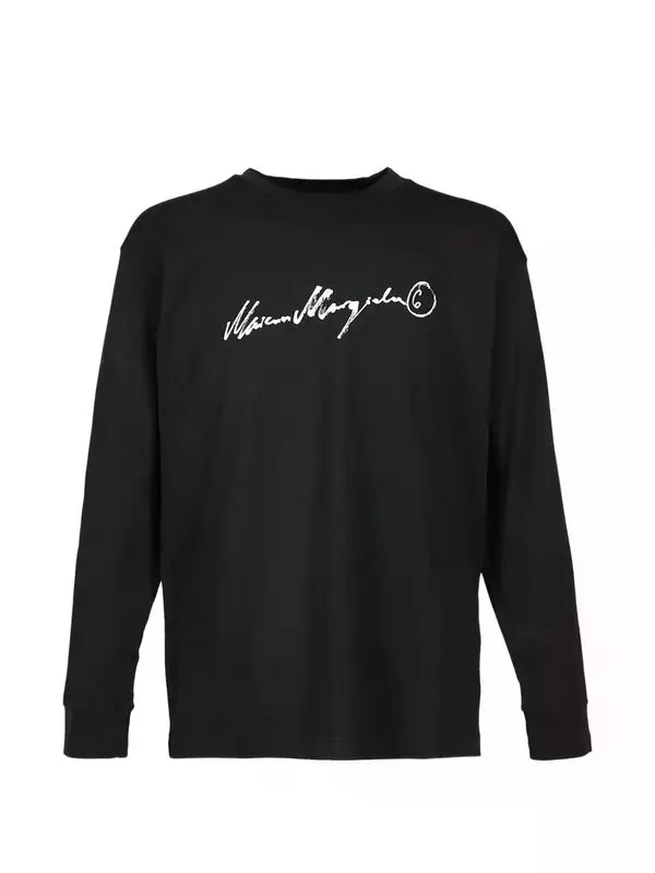 MAISON MARGIELA Logo-print Long-sleeve T-shirt