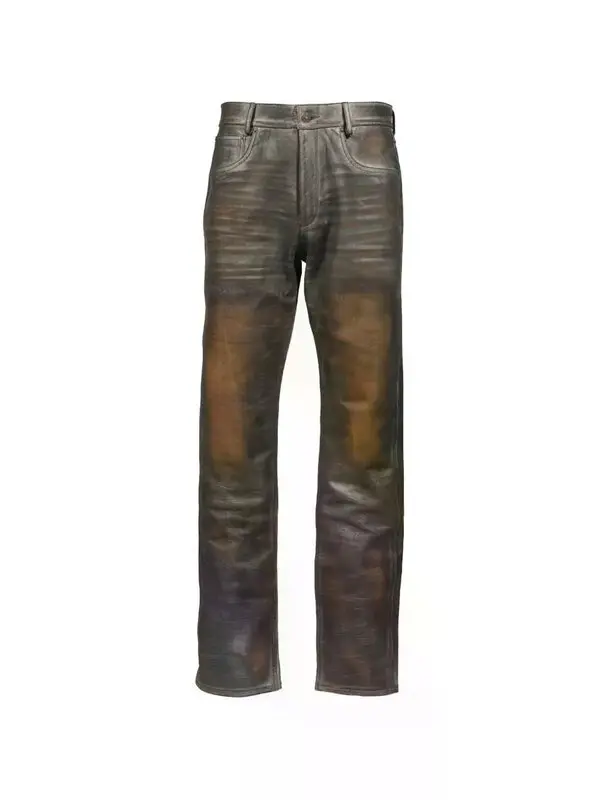 424 Leather Straight-leg Trousers