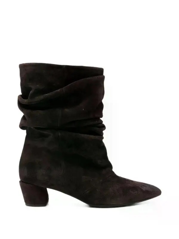 LISKA Suede Slouchy Pointed-toe Boots