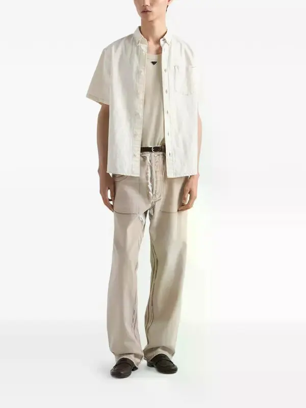Prada Short-sleeved Chambray Shirt