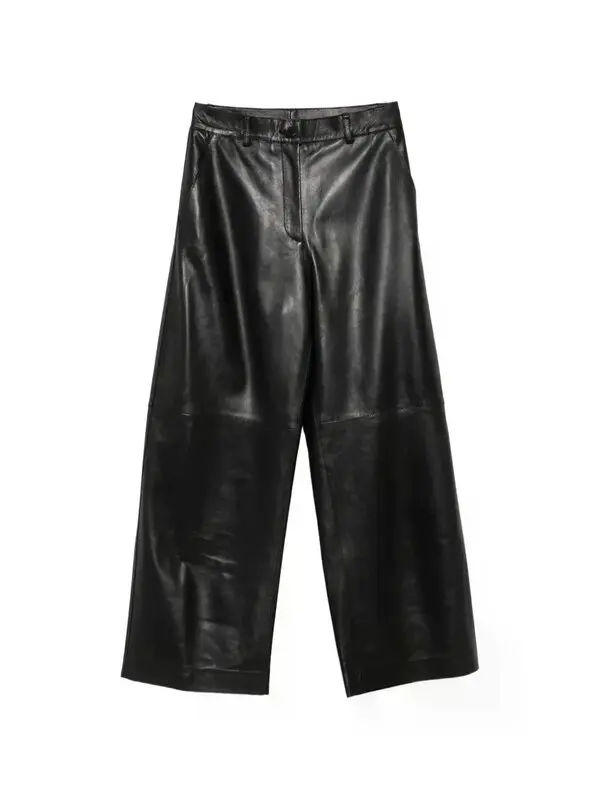 P.a.r.o.s.h Leather Wide-leg Trousers