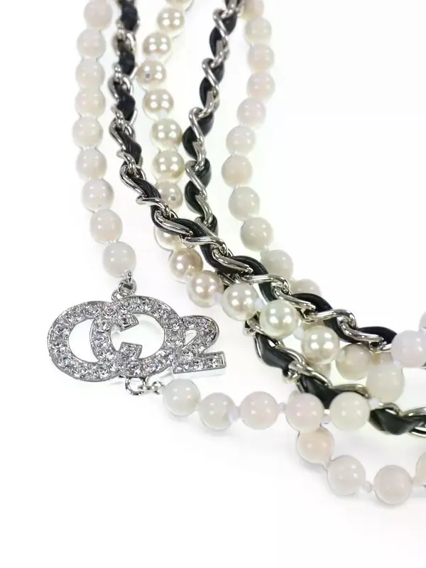 DOUBLET Co2 Stand Crystal-embellished Layered Necklace
