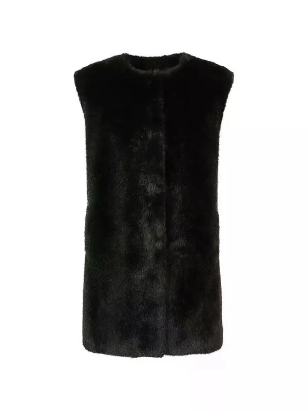 Herno Faux-fur Gilet - Black