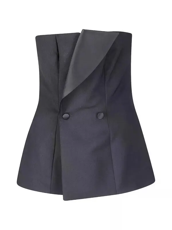 P.a.r.o.s.h Double-breasted Strapless Top