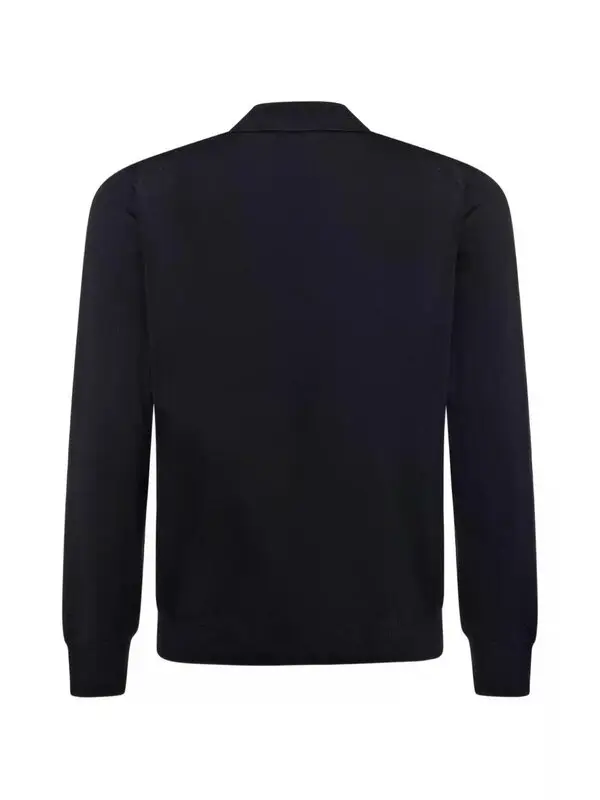 GALIANO Polo-collar Long-sleeve Sweater