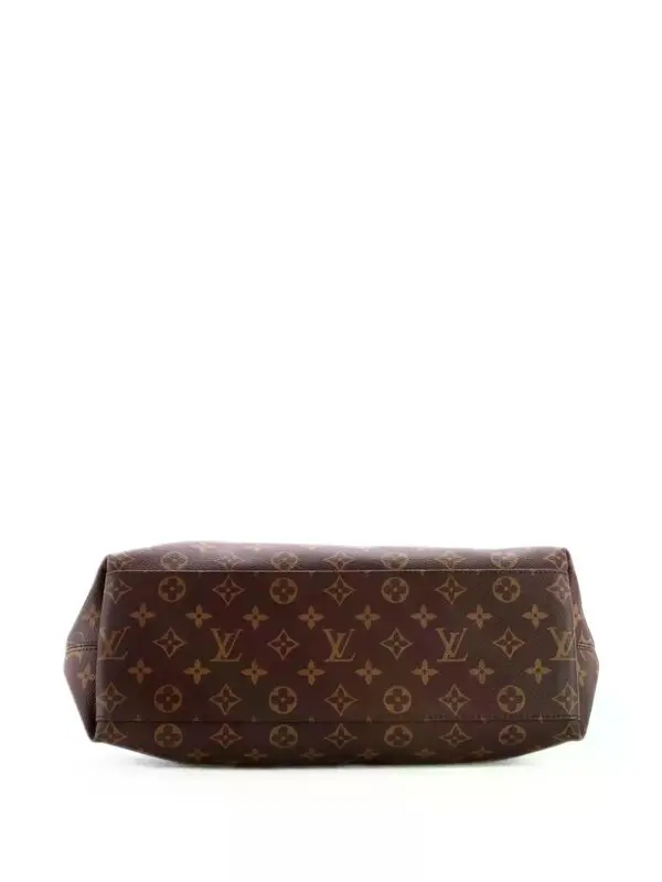 LOUIS VUITTON Tuileries Monogram Canvas With Leather Hobo Bag