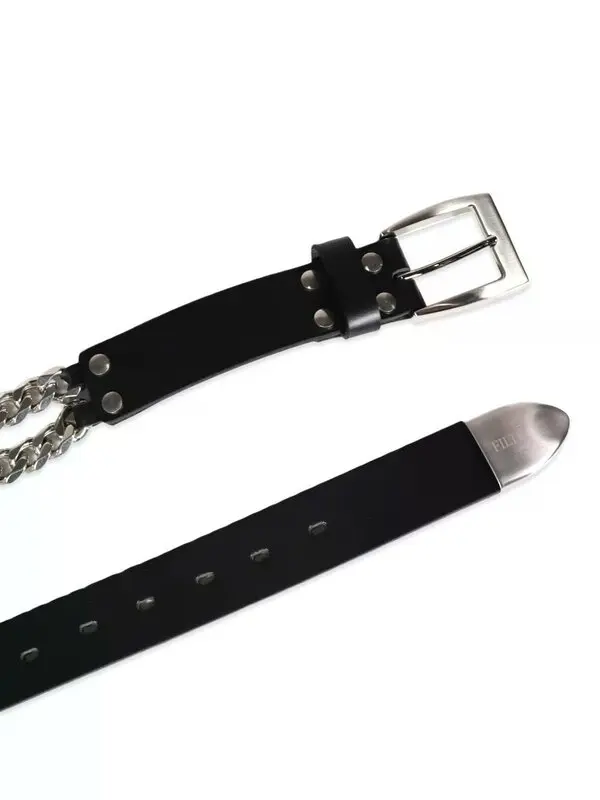 FILTH Chain-link Leather Belt