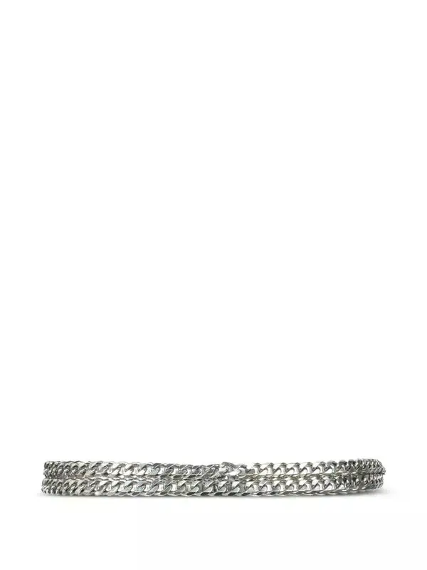 FILTH Chain-link Leather Belt - Black