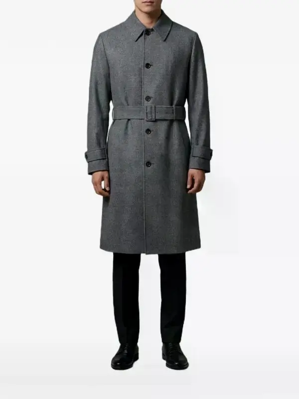 LARDINI Prince Of Wales Check Belted Coat