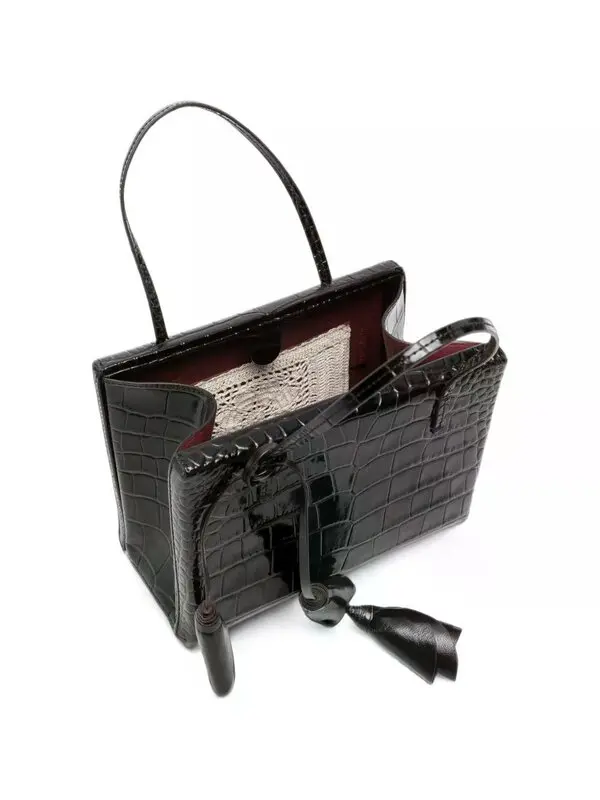 Magda Butrym Croc-effect Floral-pendant Tote Bag