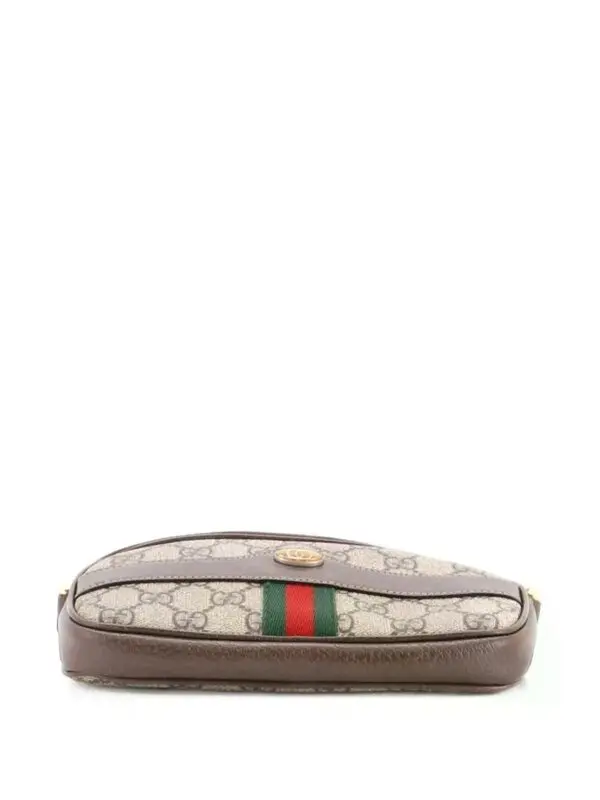 Gucci Ophidia Gg Coated Canvas Mini Crossbody Bag - Brown