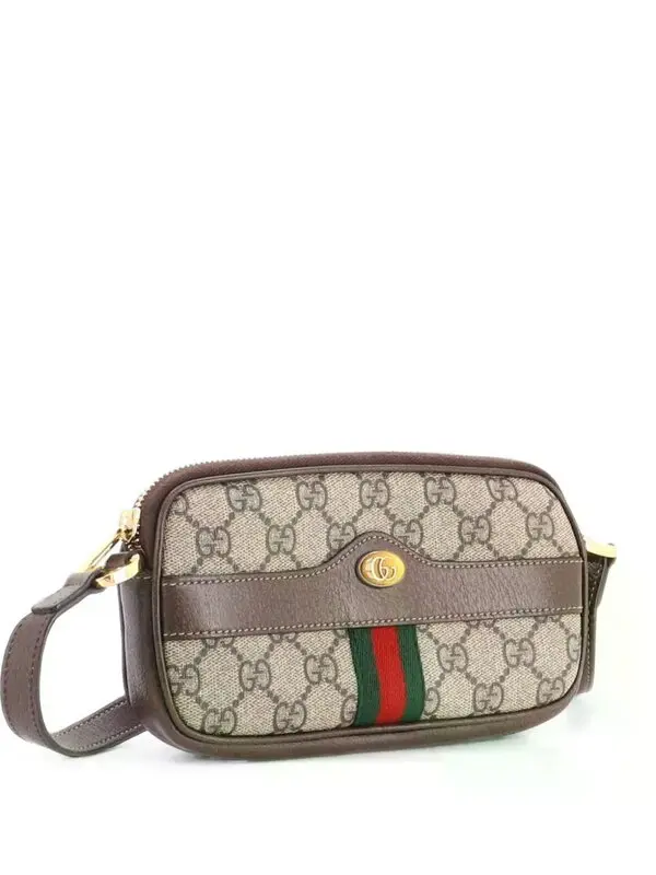 Gucci Ophidia Gg Coated Canvas Mini Cross Body Bag - Brown