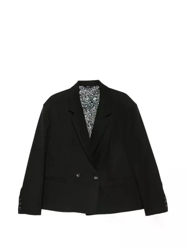 Imperial Double-breasted Cotton Jacket - Black