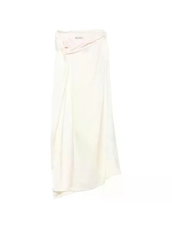RÓHE Twist-detail Wrap Asymmetric Skirt - Neutrals