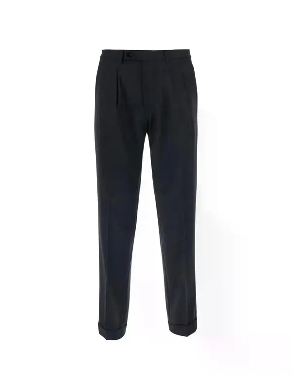 MICHAEL COAL Pleated Turned-up Trousers