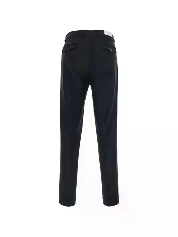MICHAEL COAL Pleated Turned-up Trousers