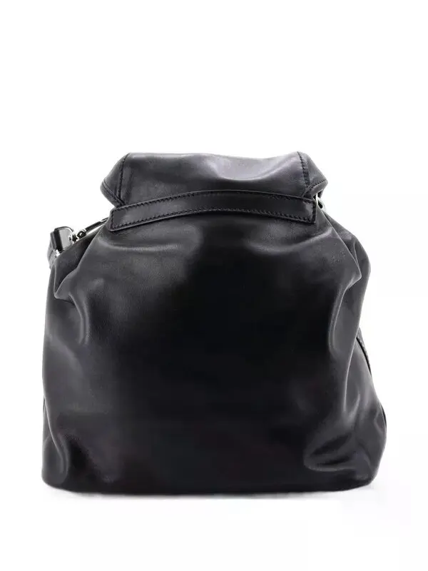 Prada Double Pocket Soft Calf Small Shoulder Bag - Black