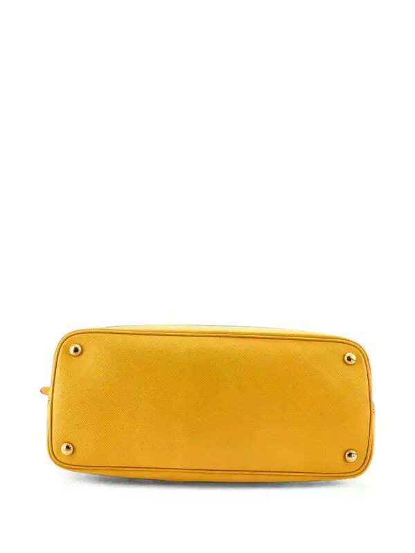 Prada Cuir Double Saffiano Leather Medium Tote Bag - Yellow