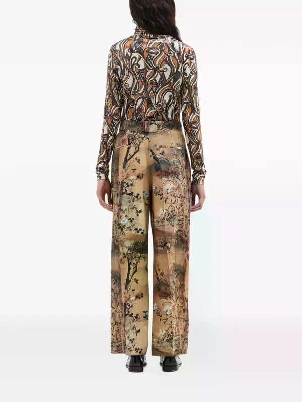 PIERRE-LOUIS MASCIA Beatex Floral-print Trousers