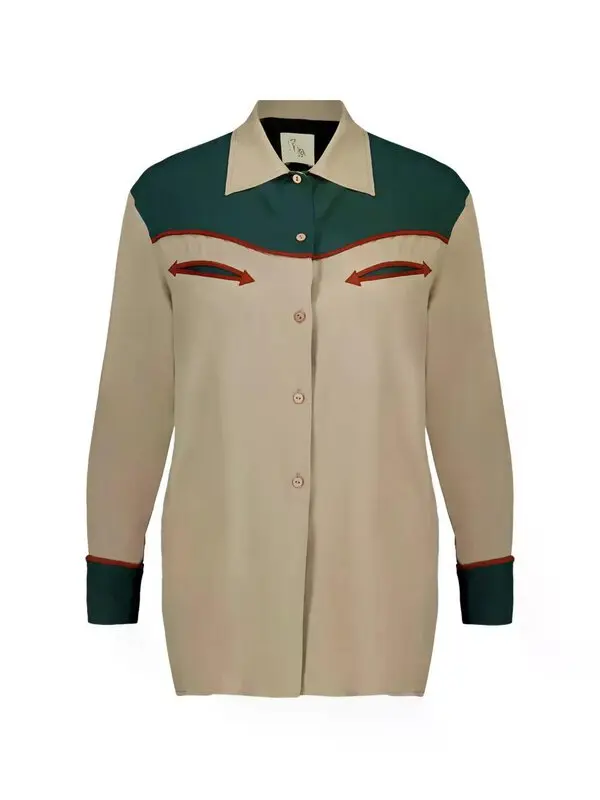 PAULA Piping-detail Cowboy Shirt
