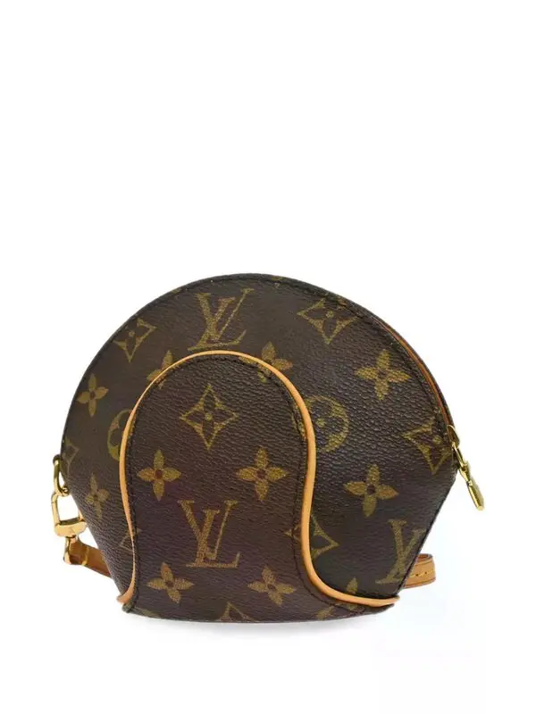 LOUIS VUITTON Monogram Canvas Mini Ellipse Clutch Bag - Brown
