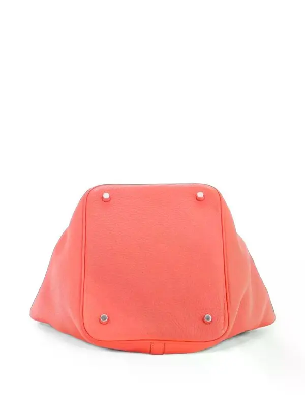 Hermès Picotin Lock Bag Clemence Mm Bucket Bag - Red