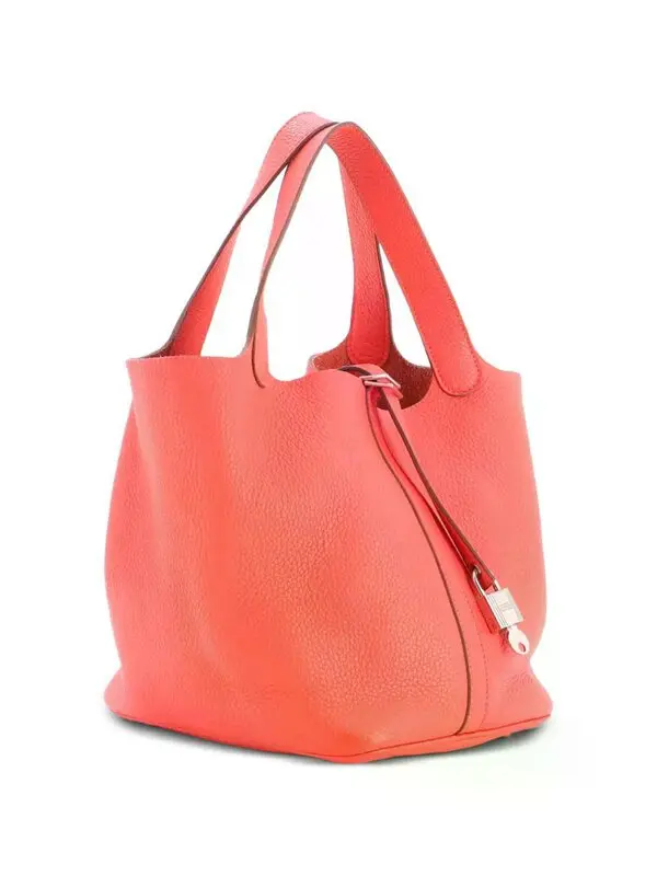 Hermès Picotin Lock Clemence Mm Bucket Bag - Red