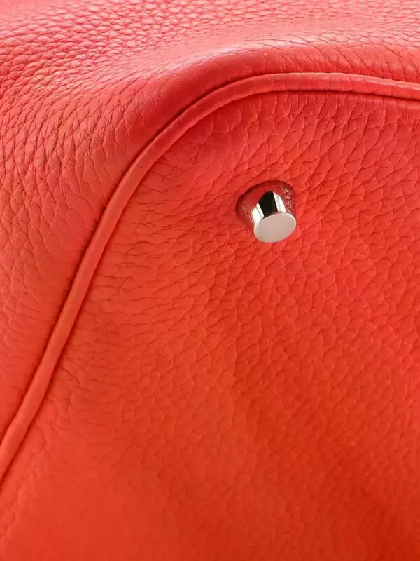 Hermès Picotin Lock Clemence Mm Bucket Bag - Red