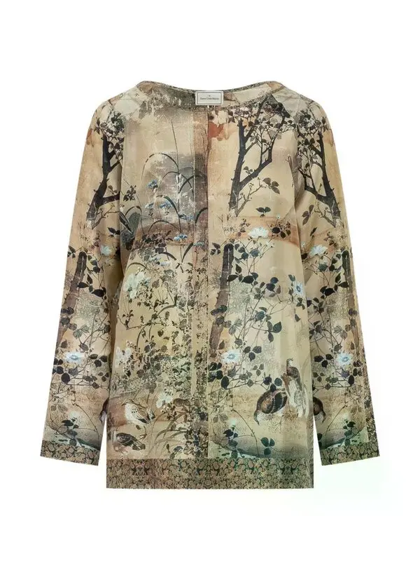 PIERRE-LOUIS MASCIA Aloe Landscape-print Blouse