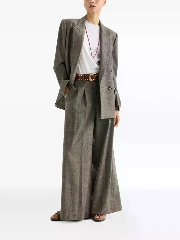 TWP Herringbone Pleated Trousers