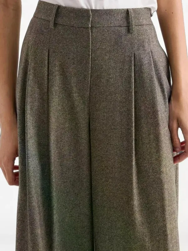 TWP Herringbone Pleated Trousers
