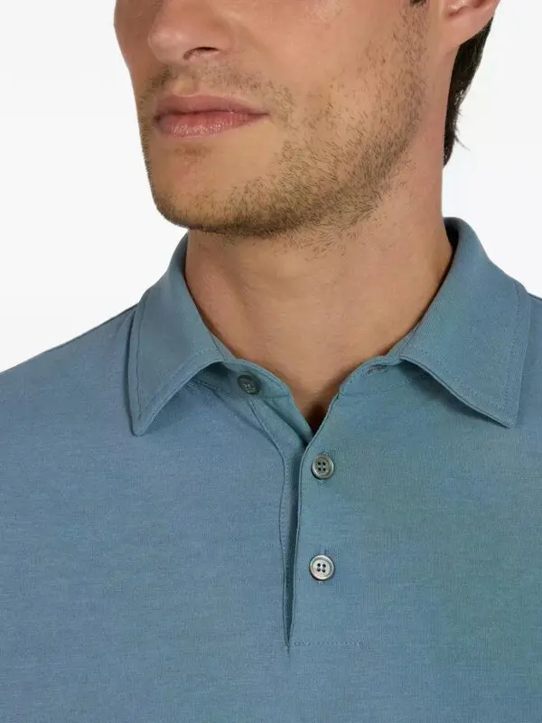 SLOWEAR Icecotton Slim-fit Polo Shirt - Blue