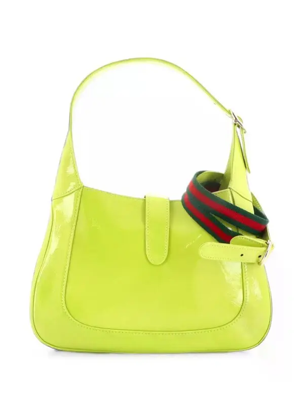 Gucci Jackie 1961 Patent Small Hobo Bag - Green