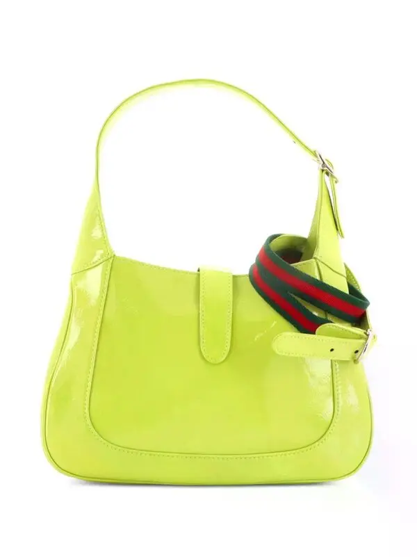 Gucci Jackie 1961 Patent Small Hobo Bag - Green