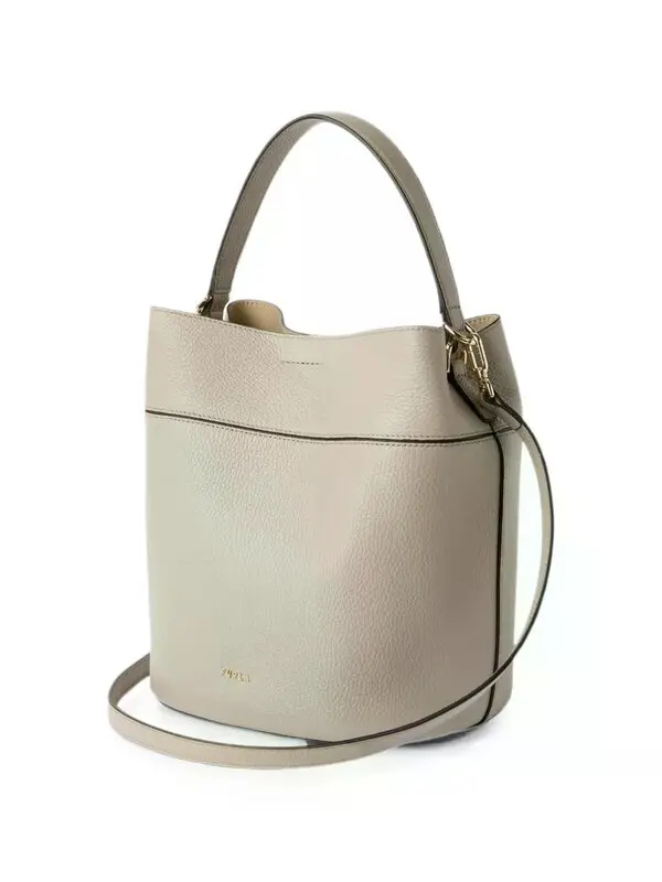 Furla Amelia Leather Bucket Bag - Grey
