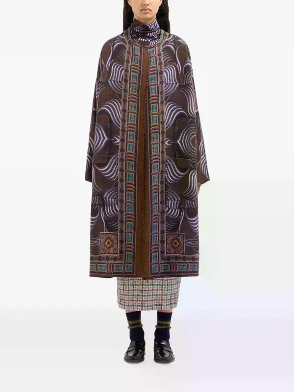 PIERRE-LOUIS MASCIA Geometric-print Kimono