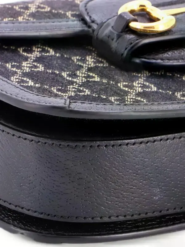 Gucci Horsebit 1955 Gg Denim Shoulder Bag