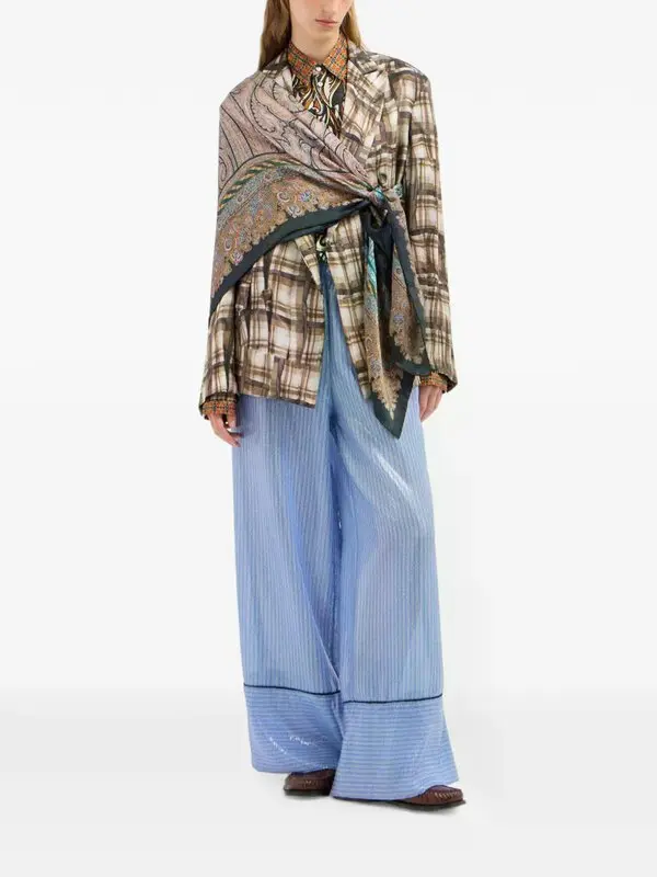 PIERRE-LOUIS MASCIA Abstract-print Silk Shirt