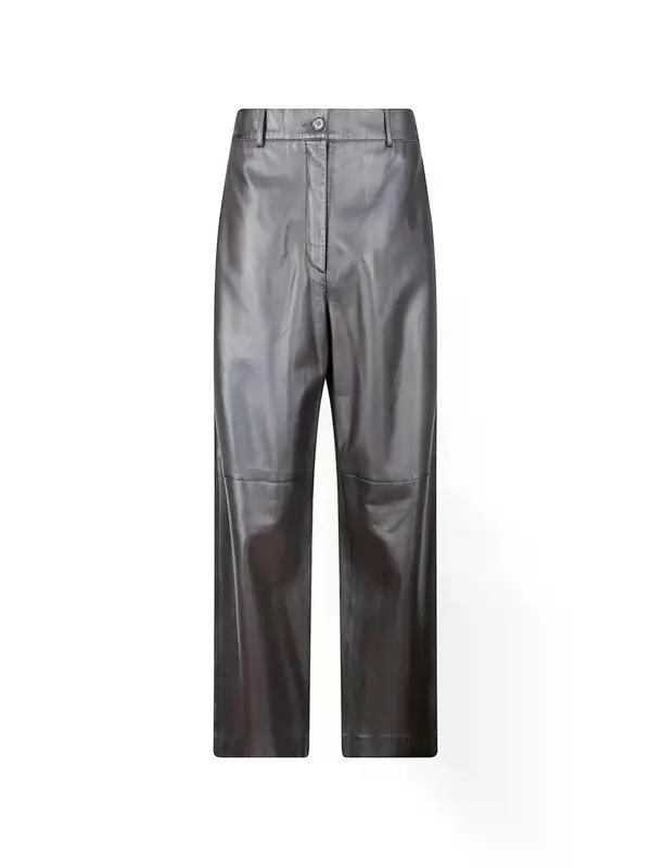 P.a.r.o.s.h Smooth Grain Panelled Leather Trousers
