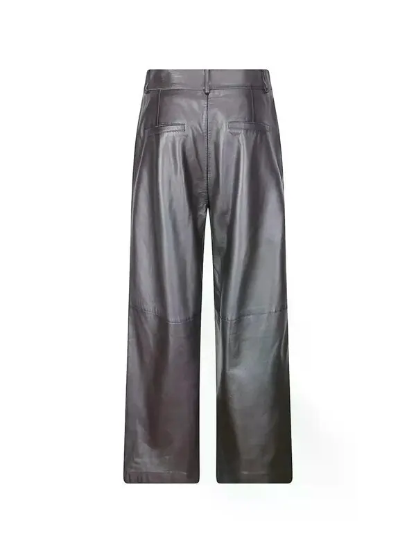 P.a.r.o.s.h Smooth Grain Panelled Leather Trousers