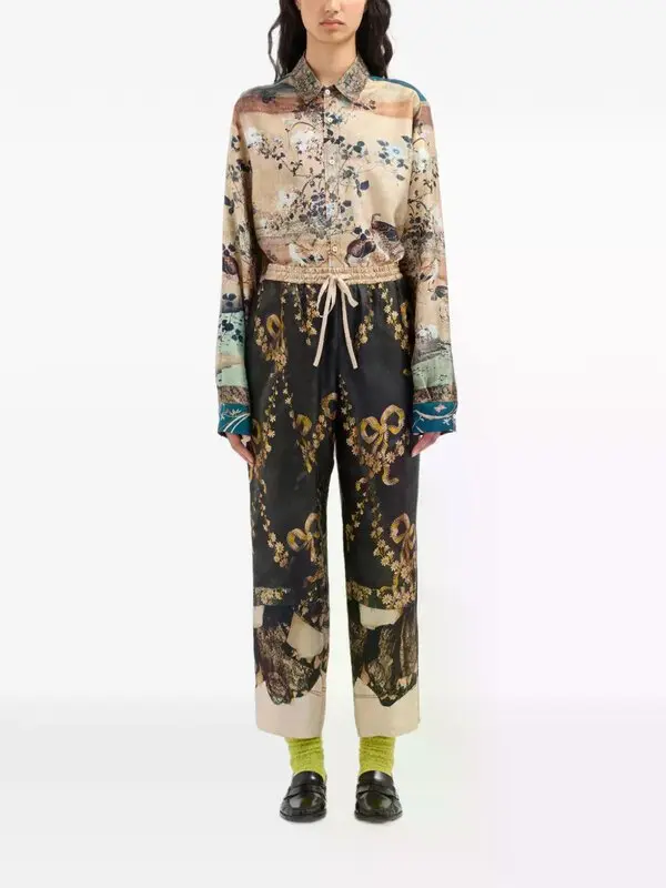 PIERRE-LOUIS MASCIA Silk Straight-leg Trousers