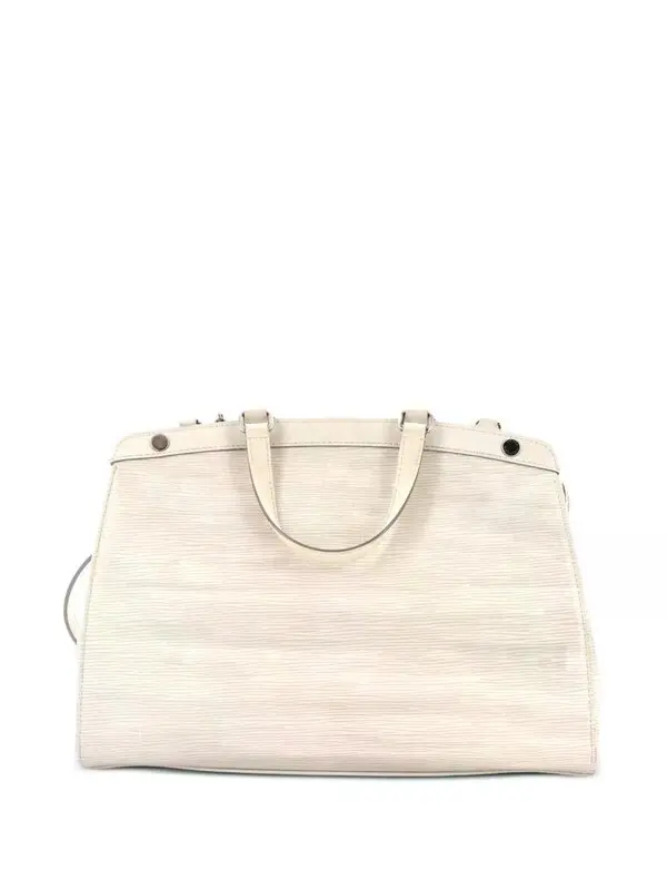 LOUIS VUITTON Brea Handbag Epi Leather Medium Satchel - White
