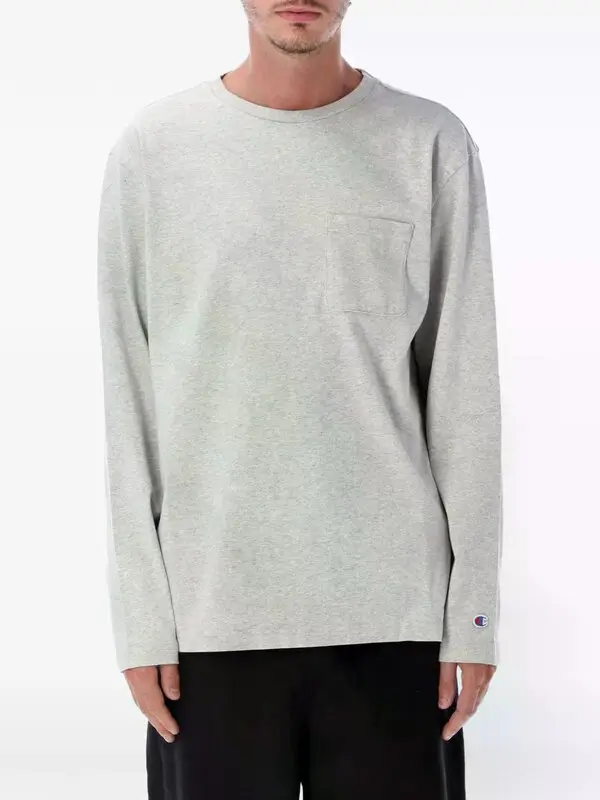 Champion Pocket-detail Long-sleeve T-shirt - Grey