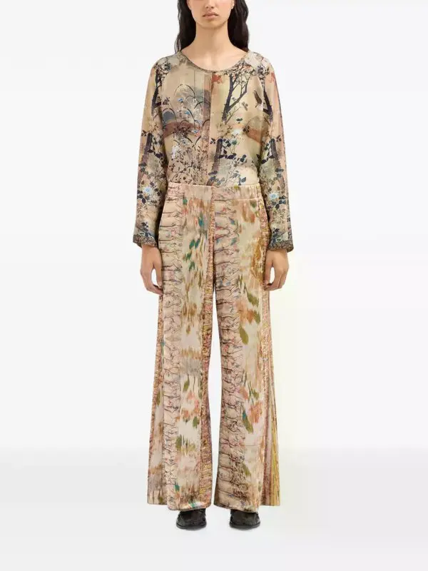 PIERRE-LOUIS MASCIA Abstract-print Palazzo Pants