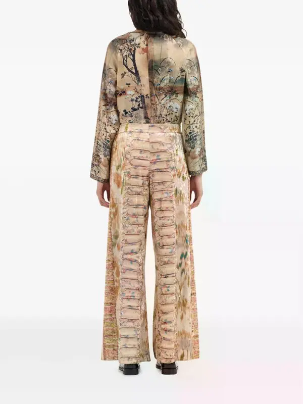 PIERRE-LOUIS MASCIA Abstract-print Palazzo Pants