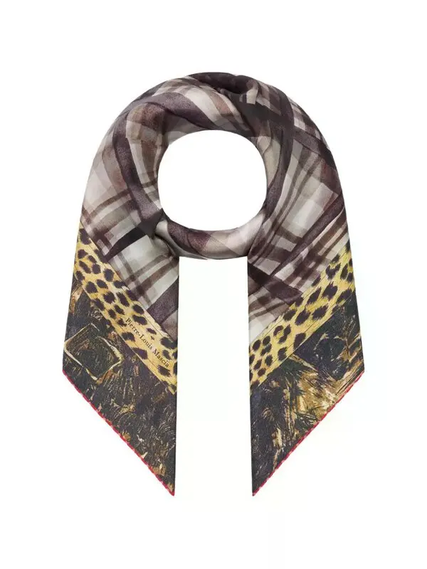 PIERRE-LOUIS MASCIA Cialda Bandana Scarf - Brown